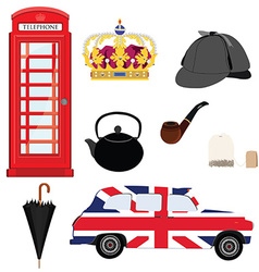 England traditional symbols Royalty Free Vector Image