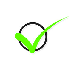 Green checkmark symbol icon completed tick Vector Image