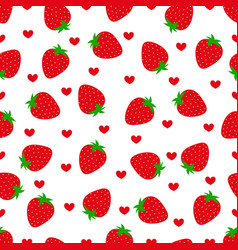 Seamless strawberry fruit pattern Royalty Free Vector Image