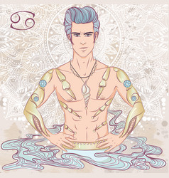 Cancer man Royalty Free Vector Image - VectorStock