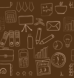 Office seamless pattern Royalty Free Vector Image