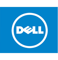 Dell logo brand computer symbol white design Vector Image
