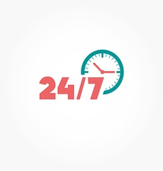 24 7 Royalty Free Vector Image - VectorStock
