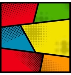 Empty comic page mockup with color background Vector Image