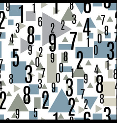 Seamless pattern with the numbers Royalty Free Vector Image