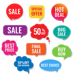 Retro speech bubbles 2 Royalty Free Vector Image