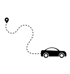 Path on the road Royalty Free Vector Image - VectorStock