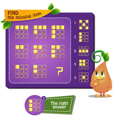 Find the missing item triangle iq Royalty Free Vector Image