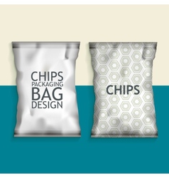 Blank vacuum packages food snacks void packets Vector Image