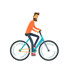 Bicyclist man on a bicycle 3d icon Royalty Free Vector Image