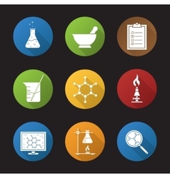 Chemical industry icons Royalty Free Vector Image