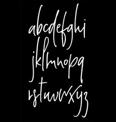 Ballpen lettering alphabet Royalty Free Vector Image