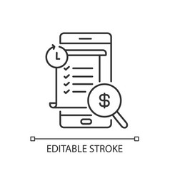 Transaction history rgb color icon Royalty Free Vector Image