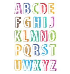 Fantasy forest alphabet for children awesome abc Vector Image