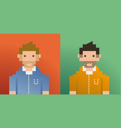 Daily routine background with working man Vector Image