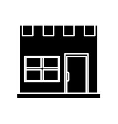 Facade store building traditional street city Vector Image