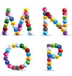 Falling random letters alphabet beautiful Vector Image