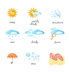 Weather set Royalty Free Vector Image - VectorStock