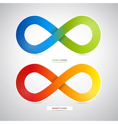 Infinity symbol with color gradient Royalty Free Vector