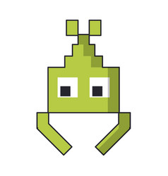 Monochrome retro arcade game machine concept Vector Image