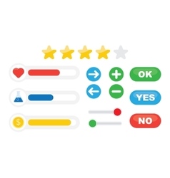 Set progress bars Royalty Free Vector Image - VectorStock