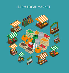 Farmers market flowchart concept Royalty Free Vector Image
