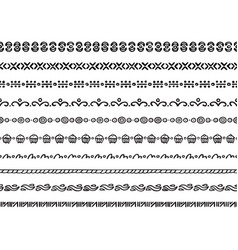 Hand drawing sketch simple doodle borders edge Vector Image