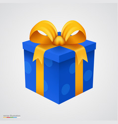 Blue present box isometric icon Royalty Free Vector Image