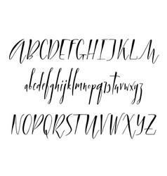 Ballpen lettering alphabet Royalty Free Vector Image