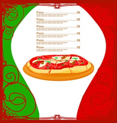 Italian pizza menu design Royalty Free Vector Image