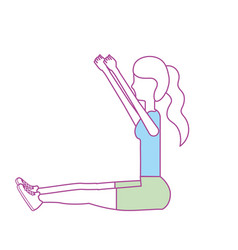 Woman doing yoga exercise Royalty Free Vector Image