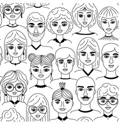 People pattern Royalty Free Vector Image - VectorStock