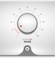 Modern volume knob button Royalty Free Vector Image