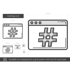 Hashtag hand drawn outline doodle icon Royalty Free Vector