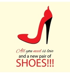 Elegant ladies high heels shoe shape made Vector Image