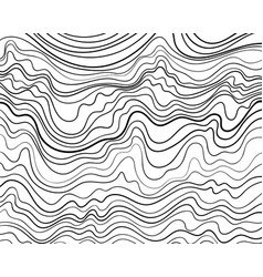 Wave lines pattern thin black wavy isolated Vector Image