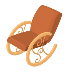Cartoon senior in rocking chair comic Royalty Free Vector