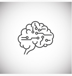 Artificial intelligence icon sign logo Royalty Free Vector