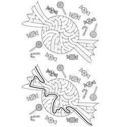 Easy rainbow maze Royalty Free Vector Image - VectorStock