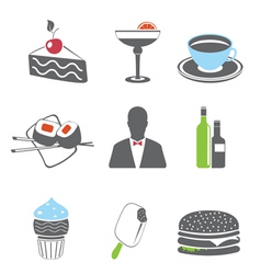 Sandwiches icons set Royalty Free Vector Image