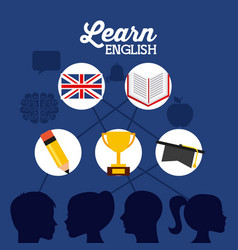 Learn english design Royalty Free Vector Image