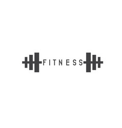 Simple fitness logo design template Royalty Free Vector