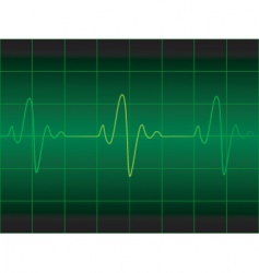 Green heart beat ekg graph eps 8 Royalty Free Vector Image