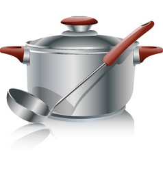 Cartoon home kitchen pot Royalty Free Vector Image
