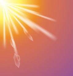 Golden light ray or sun beam background abstract Vector Image