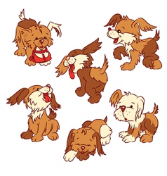 Cute puppies funny dogs different breeds Vector Image