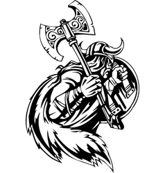 Nordic viking - vinyl-ready Royalty Free Vector Image