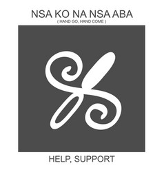 African adinkra symbols with their meanings Vector Image