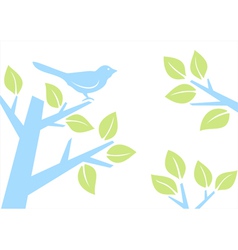 Tree branch and birds collection Royalty Free Vector Image