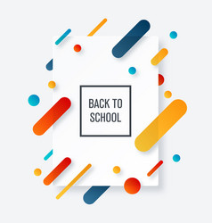 Back to school card children group star shape Vector Image
